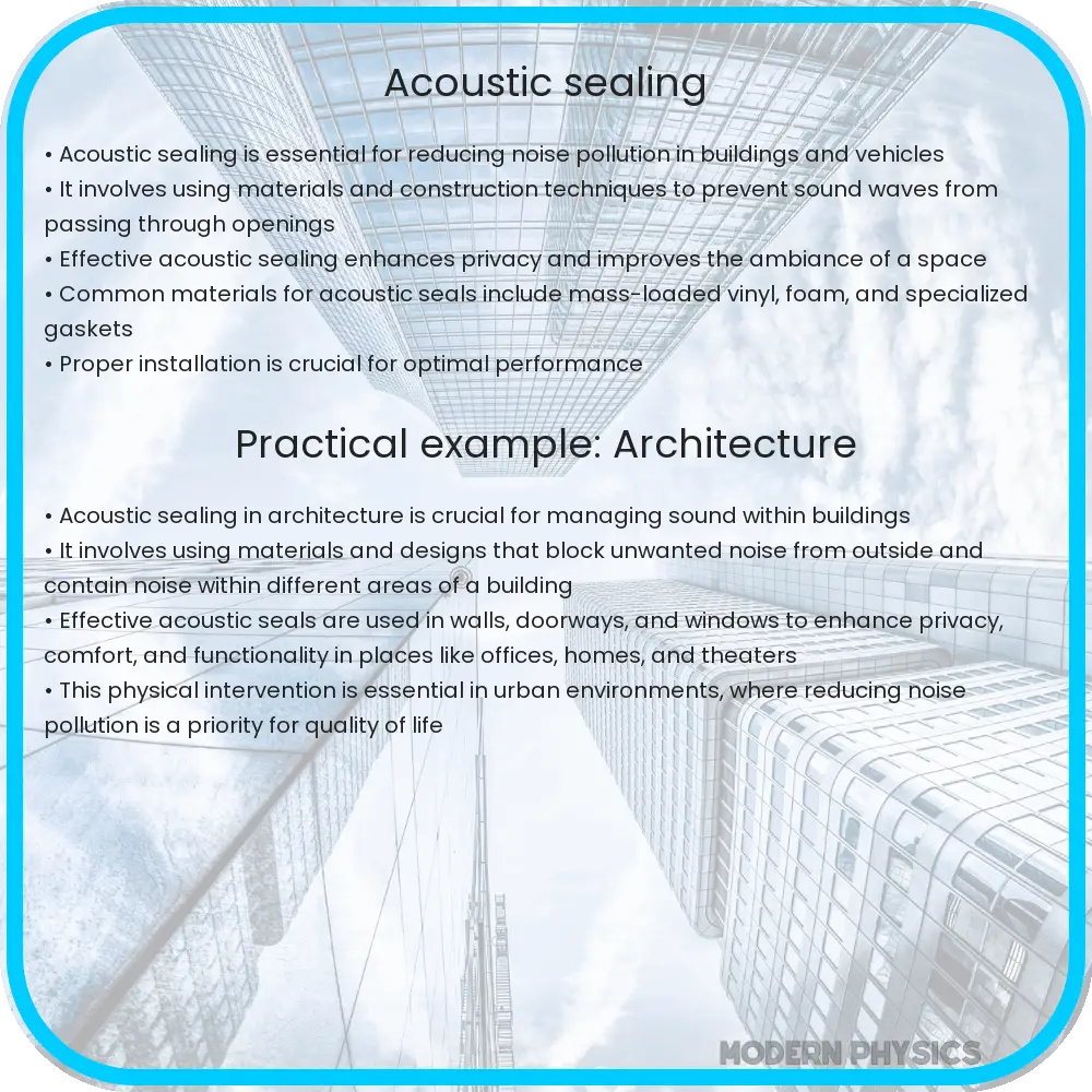 Acoustic Sealing | Enhance Comfort, Reduce Noise & Seal Gaps