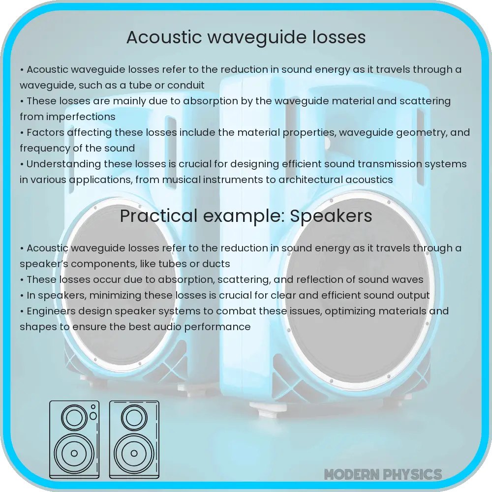 Acoustic Waveguide Losses Analysis Reduction And Design