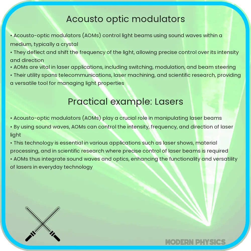 Acousto-optic Modulators | Efficiency, Speed & Precision