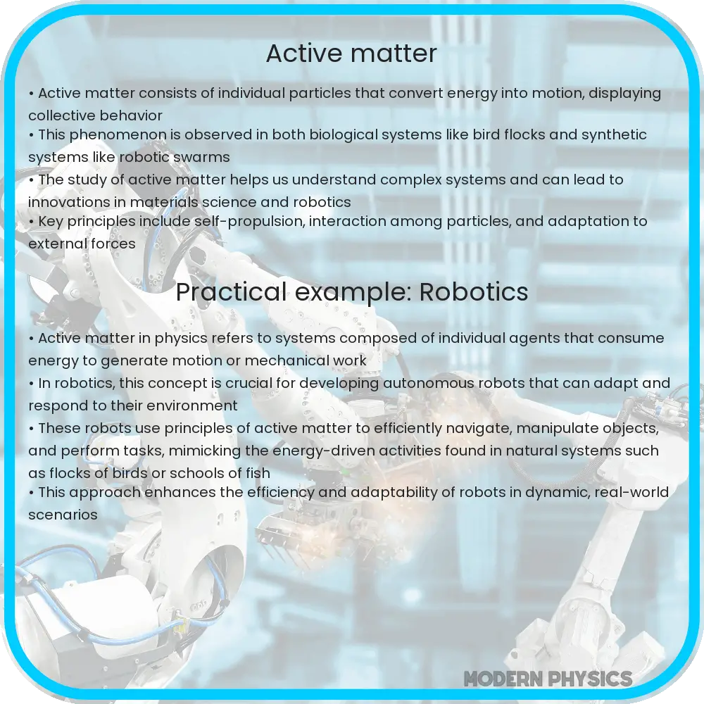 Active Matter Insights | Non-Equilibrium Dynamics & Applications
