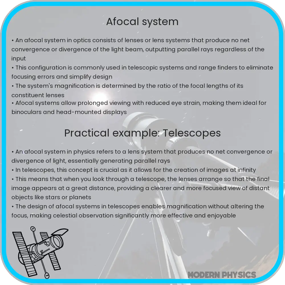 Afocal System | Optics Alignment, Clarity & Magnification