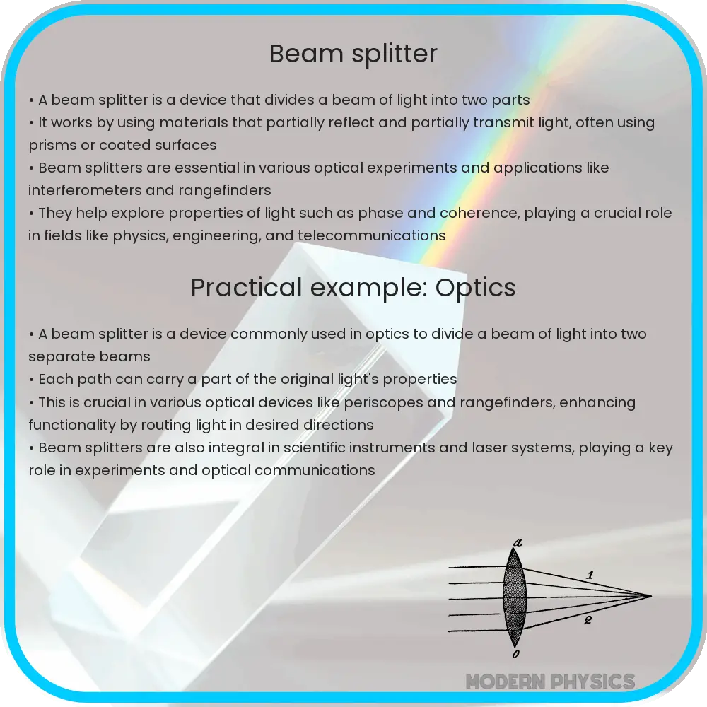 Beam Splitter | Precision, Applications & Design Principles
