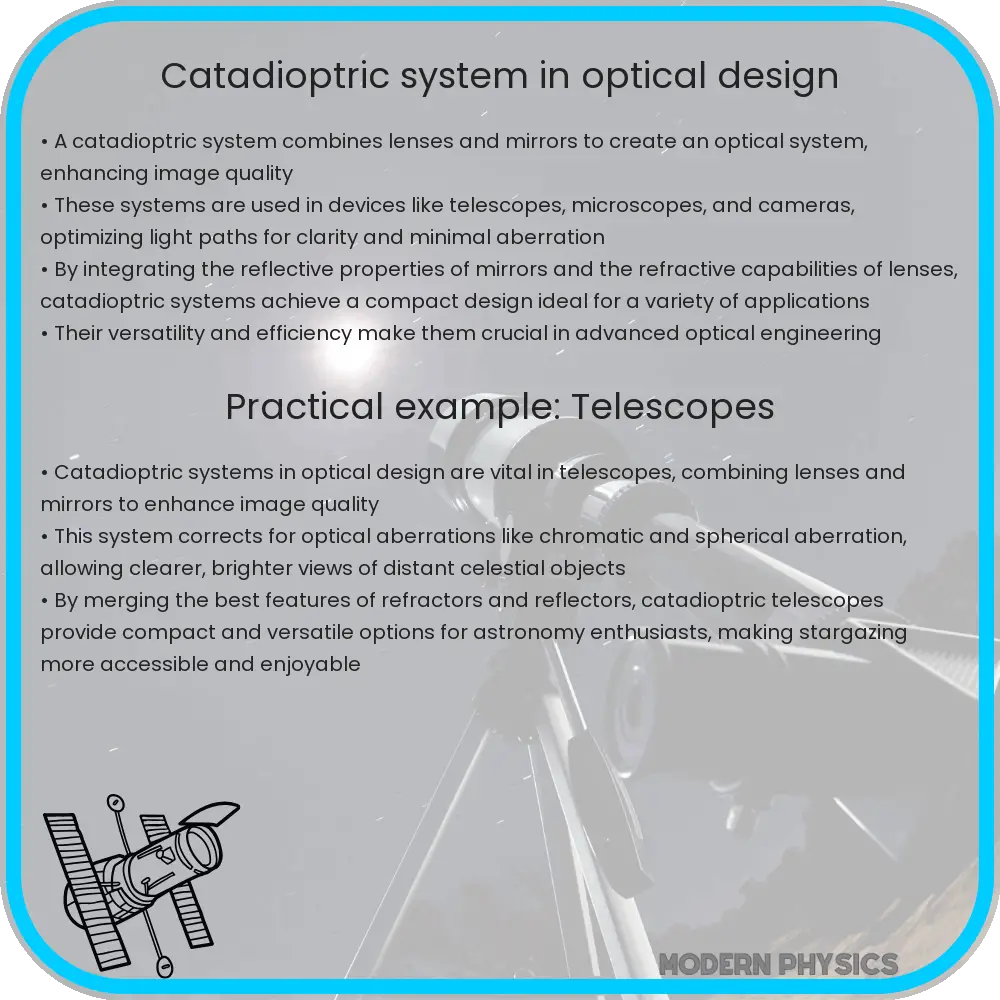 Catadioptric System Precision Adaptability And Efficiency In Optics