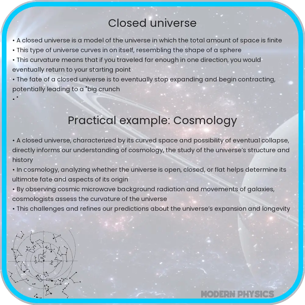 Closed Universe | Curvature, Fate & General Relativity