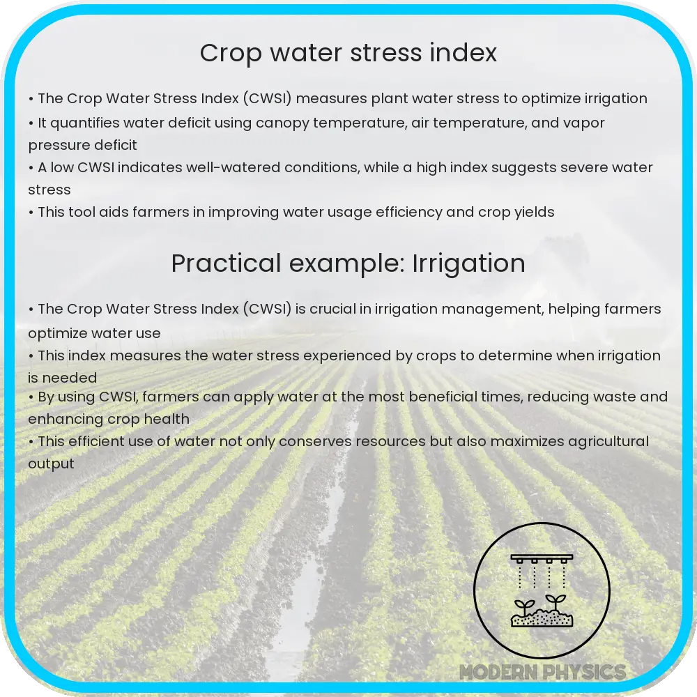 Crop Water Stress Index Optimize Irrigation And Yield