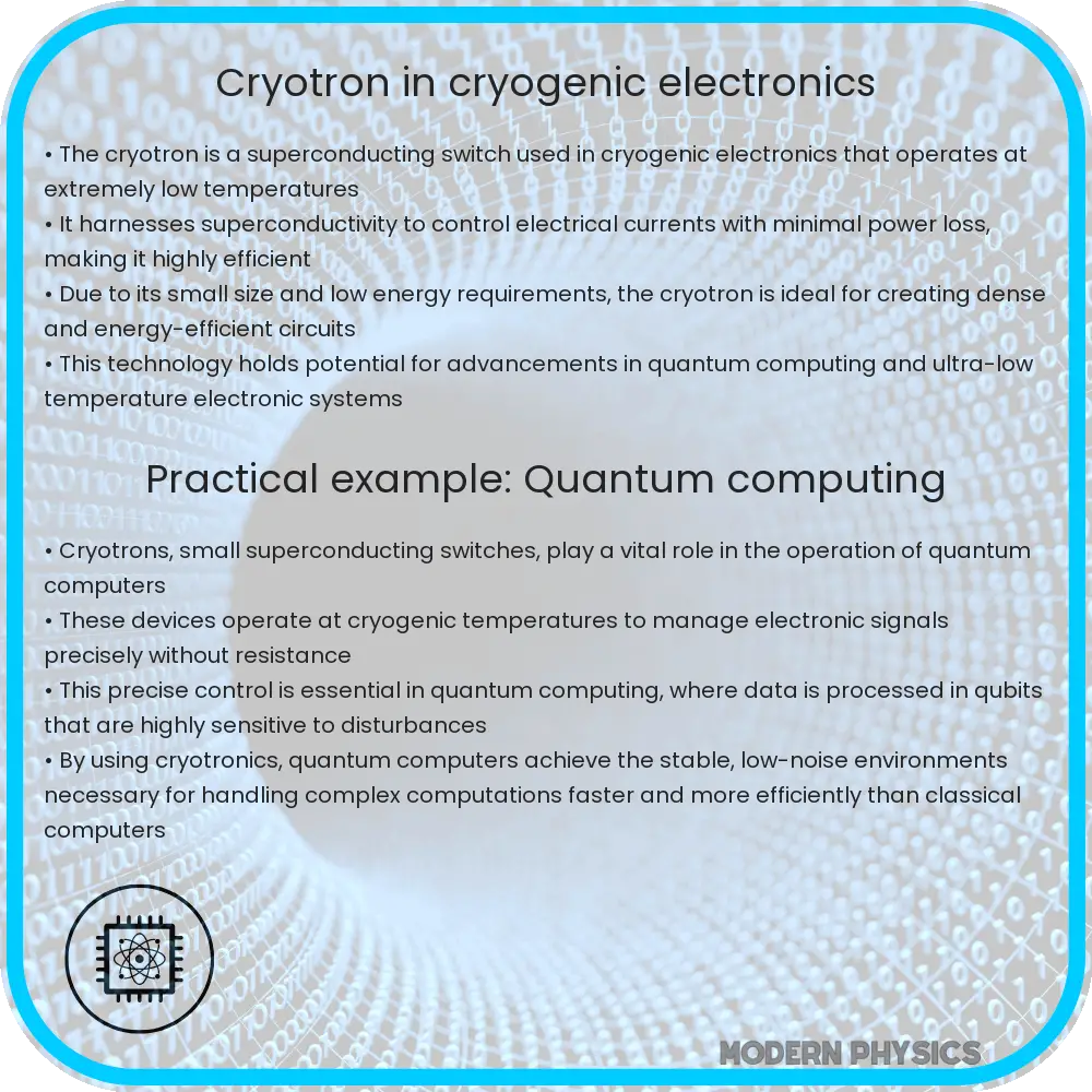 Cryotron in Cryogenic Electronics | Superconductivity Innovations & Uses