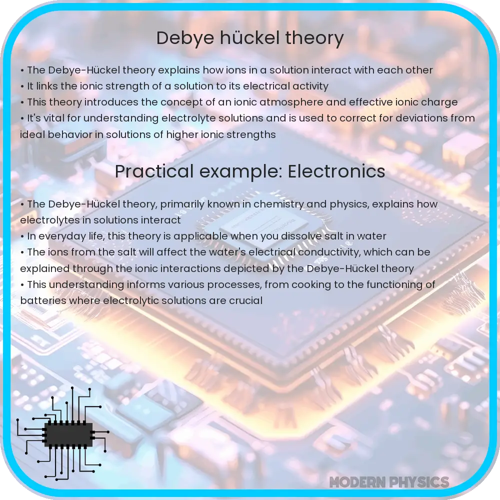 Debye-Hückel Theory | Ionic Solutions, Equilibrium & Forces
