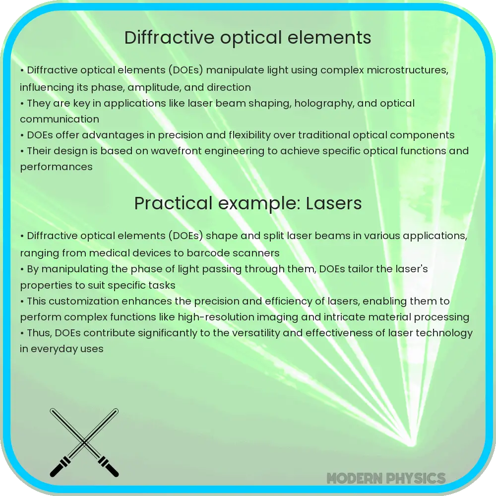 Diffractive Optical Elements Efficiency Customization And Precision