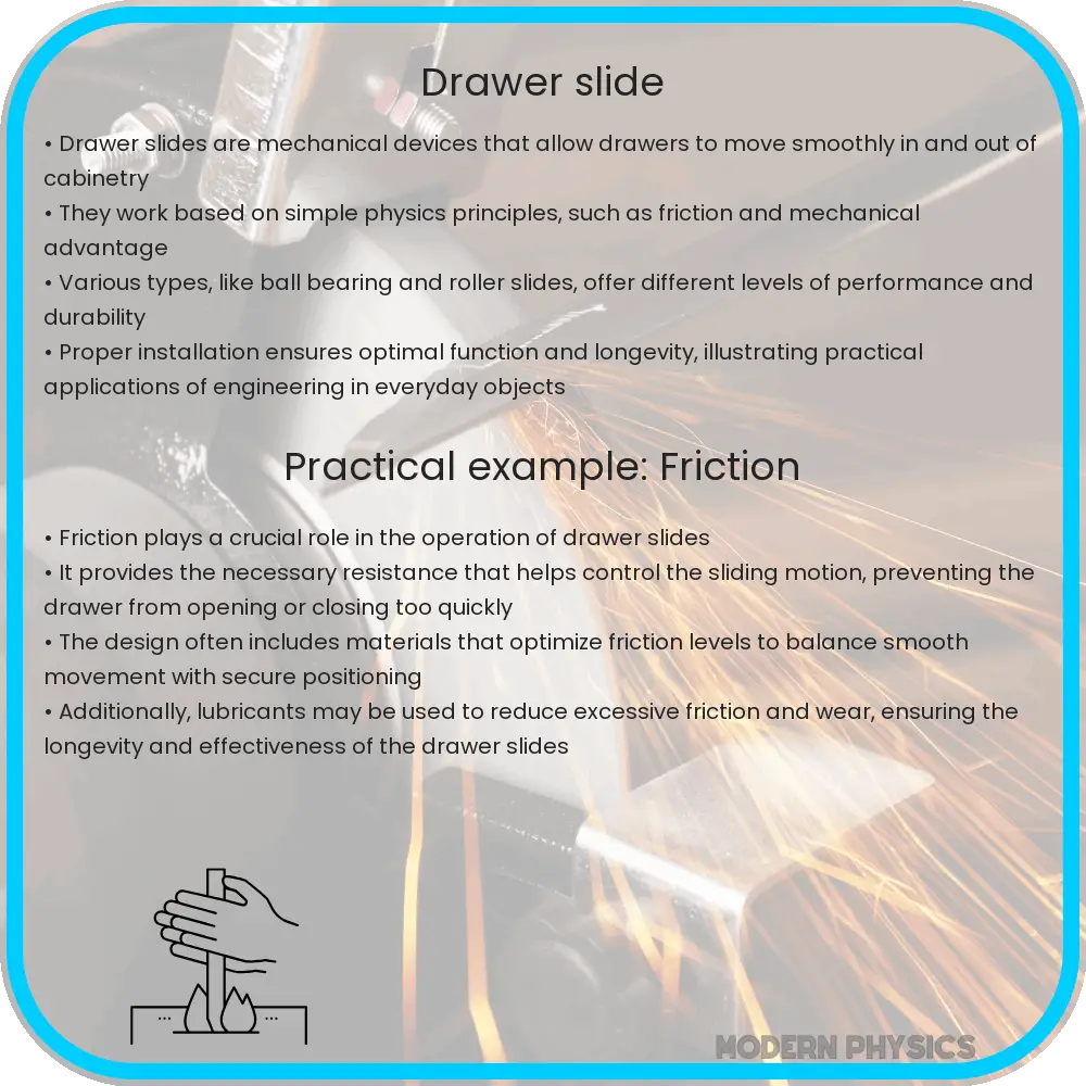 Drawer Slide | Load Capacity, Smooth Operation & Durability