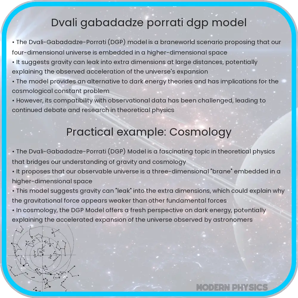 DGP Model | Gravity, Dark Energy & Universe Dynamics