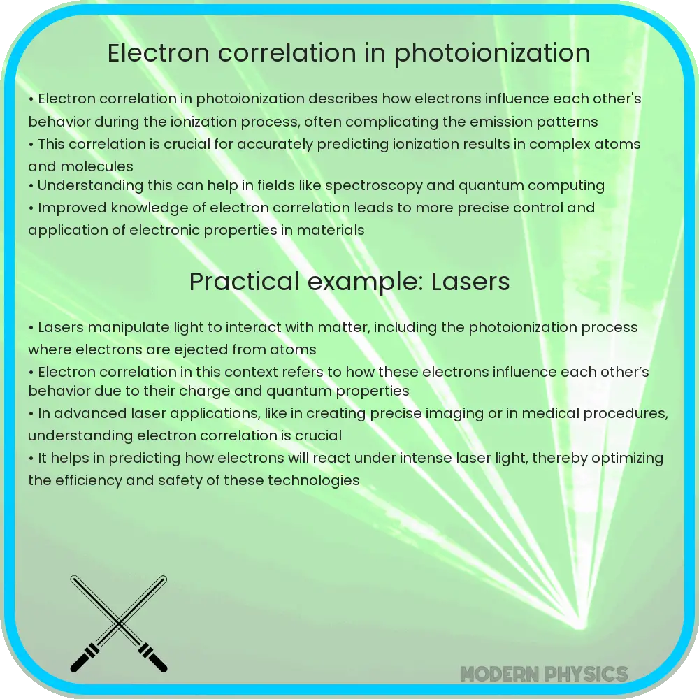 Electron Correlation Photoionization Basics