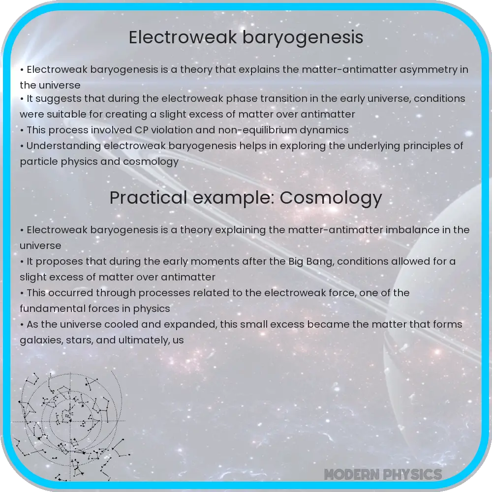 Electroweak Baryogenesis | Cosmology, CP Violation & Higgs