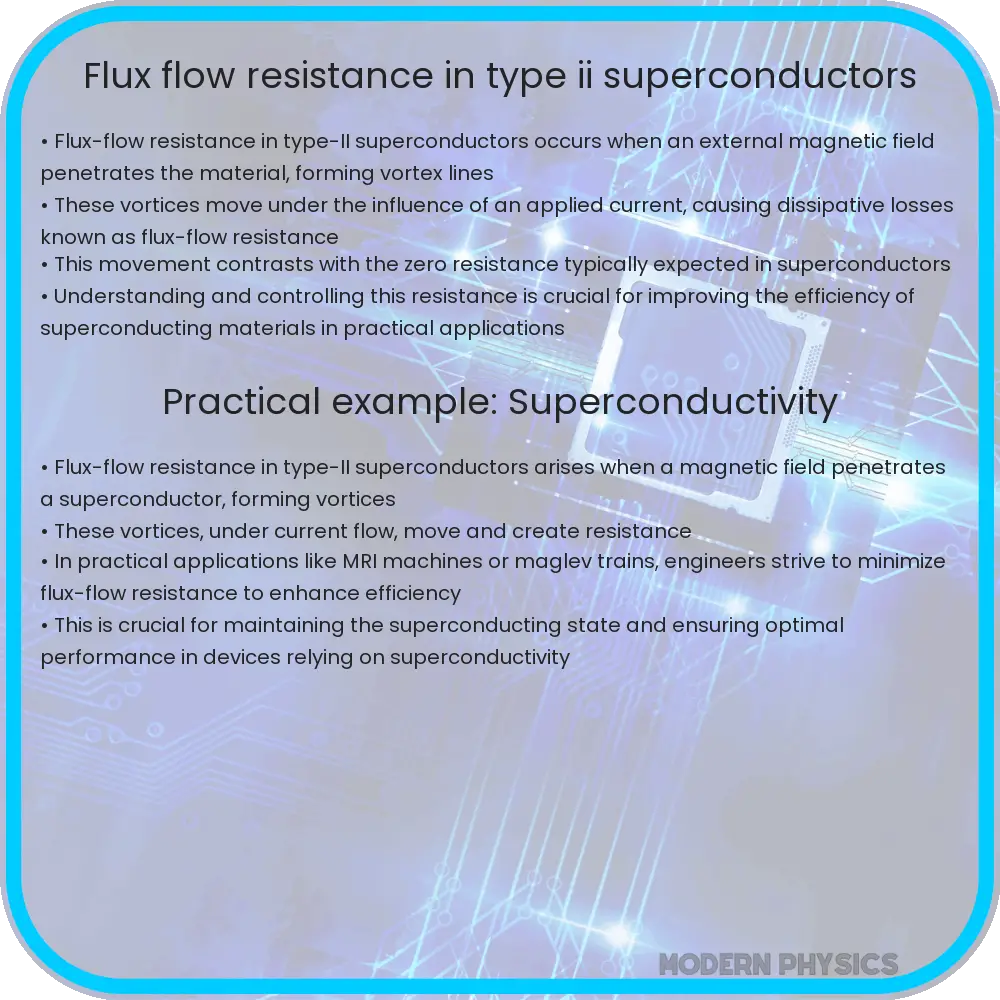 Flux-Flow Resistance | Type-II Material, Current & Field Effects