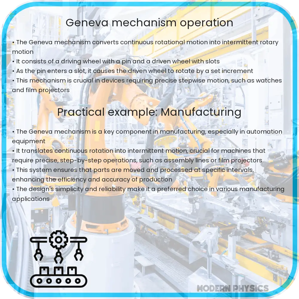 Geneva Mechanism Operation | Precision, Timing & Dynamics Geneva Mechanism Operation | Precision, Timing & Dynamics