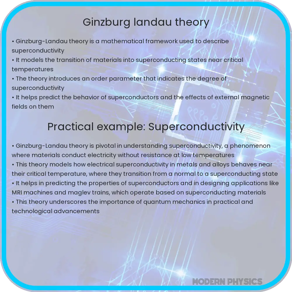 Ginzburg-Landau Theory | Key Concepts, Applications & Theory