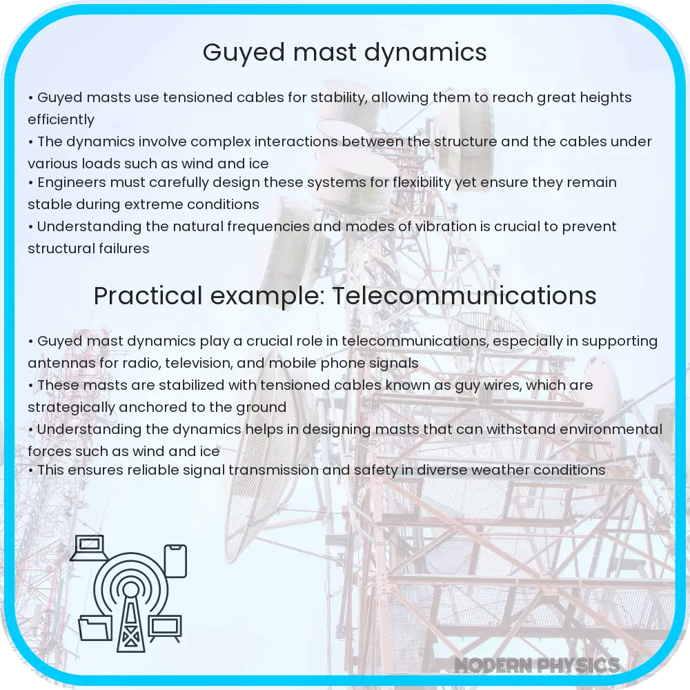 Guyed Mast Dynamics | Stability, Loading & Tension
