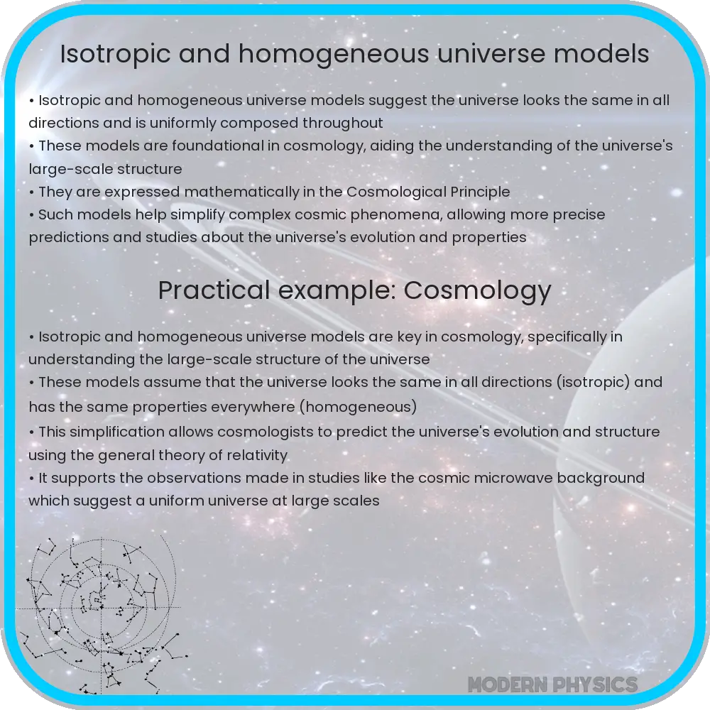 Isotropic Universe Models Relativity Uniformity And Cosmology