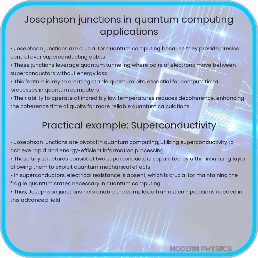 Josephson Junctions Speed Coherence And Scalability In Quantum Computing