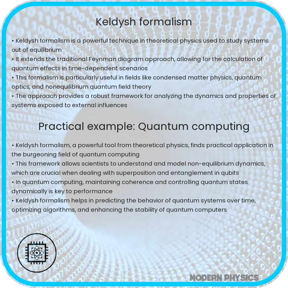 Keldysh Formalism Non Equilibrium Dynamics And Quantum Theory
