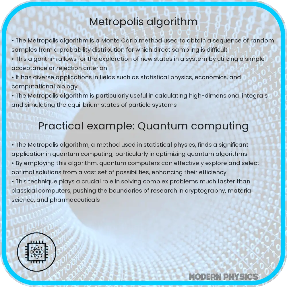 Metropolis Algorithm Efficiency Applications And Theory