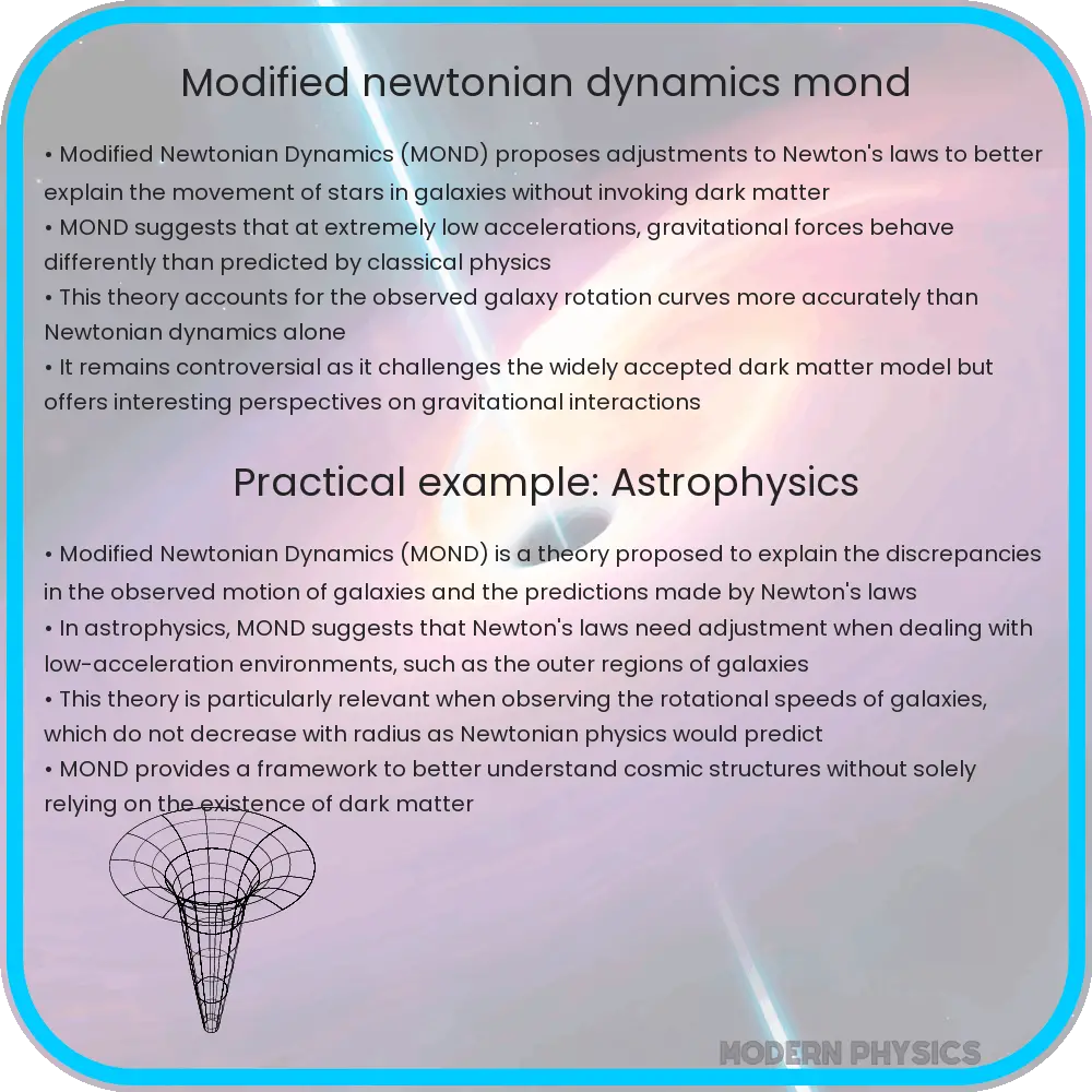 Modified Newtonian Dynamics Cosmology Insights Debates And Applications