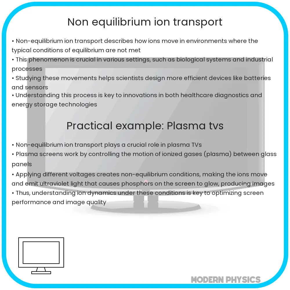Non Equilibrium Ion Transport Efficient Predictive And Advanced