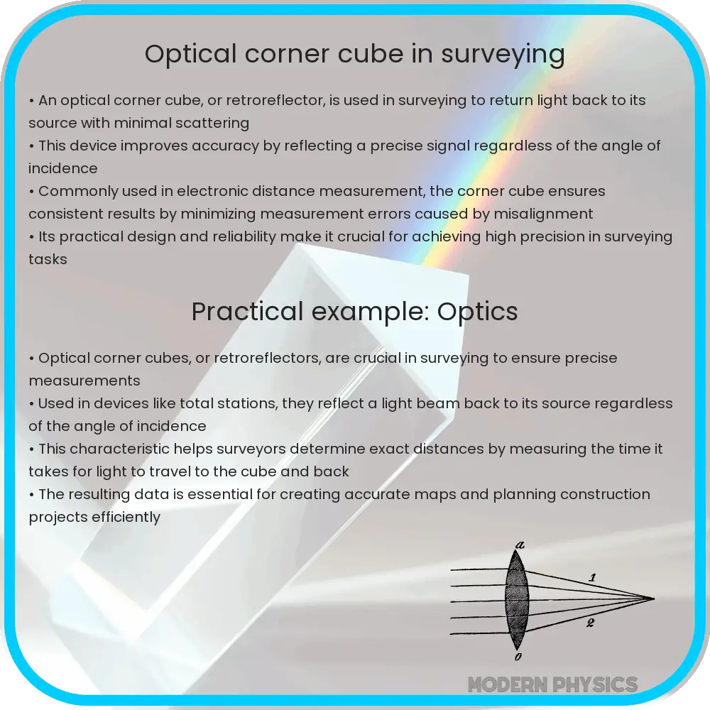 Optical Corner Cube Precision Reliability And Survey Use