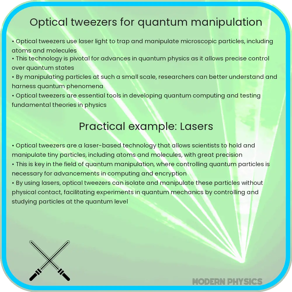 Optical Tweezers Quantum Control Precision And Research