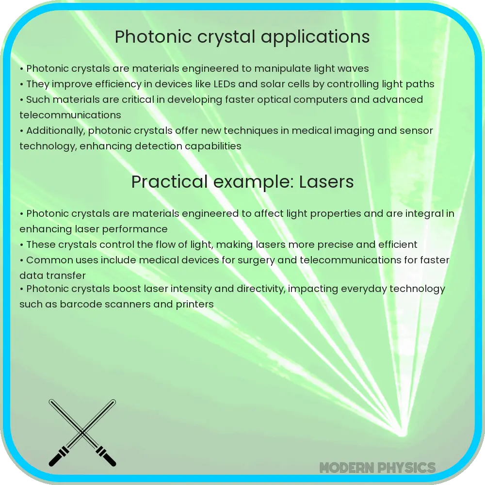 Photonic Crystal Applications | Waveguide, Sensor & Laser Tech