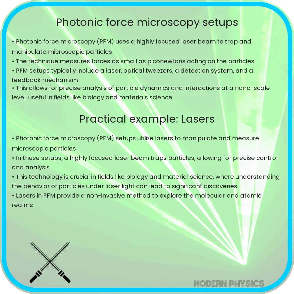Photonic Force Microscopy Setups | Precision, Sensitivity & Resolution