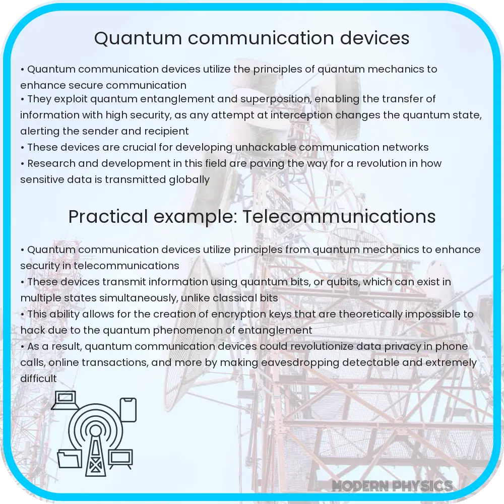Quantum Communication Devices Secure Fast And Advanced