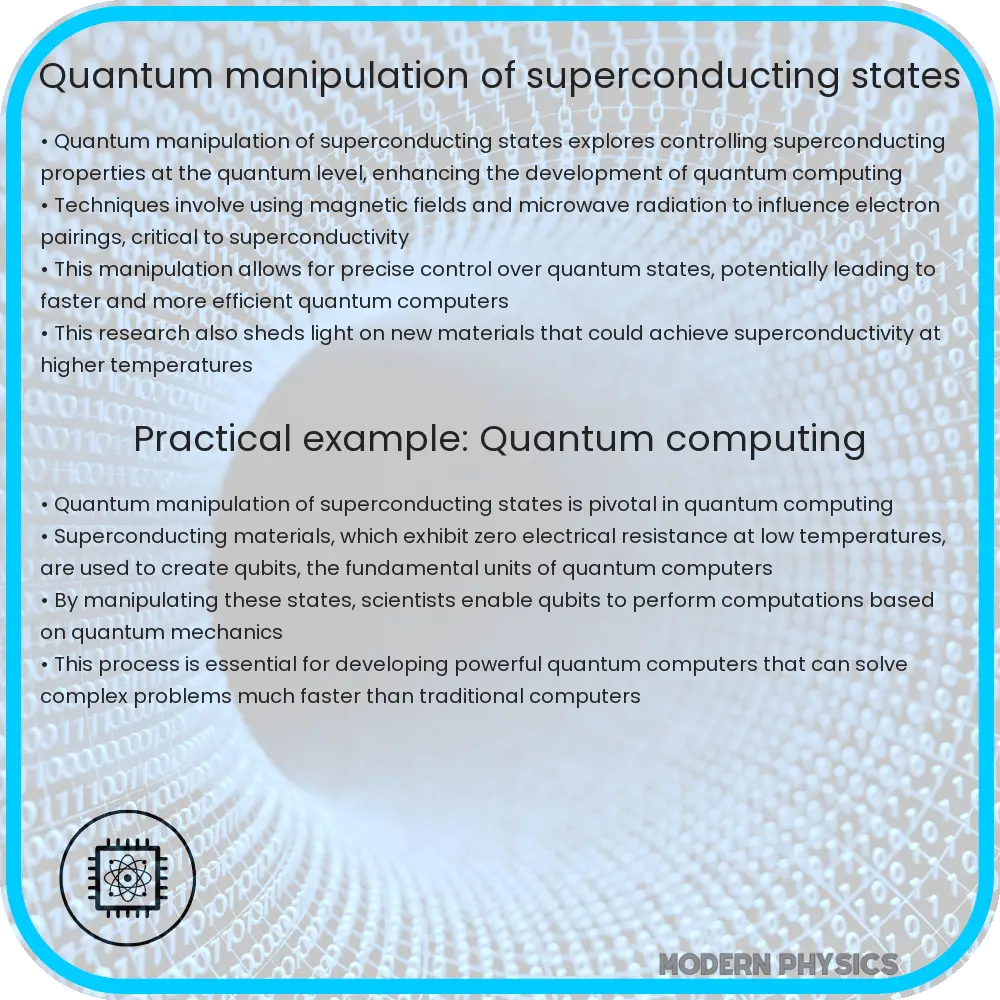 Quantum Manipulation Enhance Control And Utilize Superconductivity