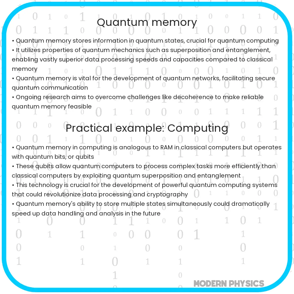 Quantum Memory | Speed, Stability & Integration Quantum Memory | Speed, Stability & Integration