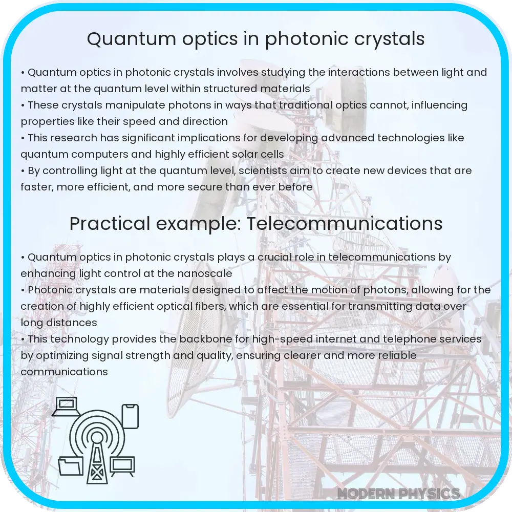 Quantum Optics in Photonic Crystals | Waveguide, Bandgap & Light Manipulation