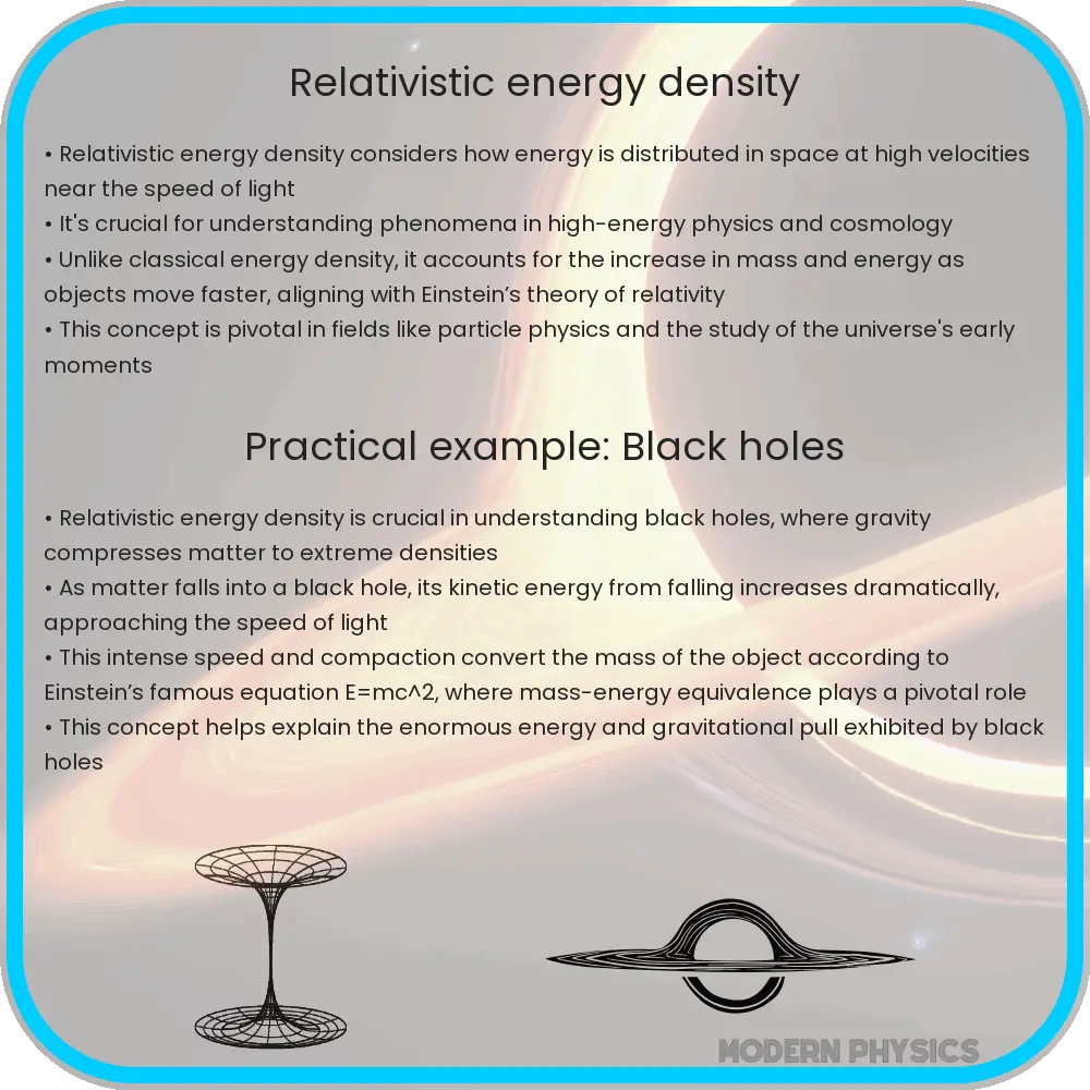 Relativistic Energy Density Formula Applications And Insights