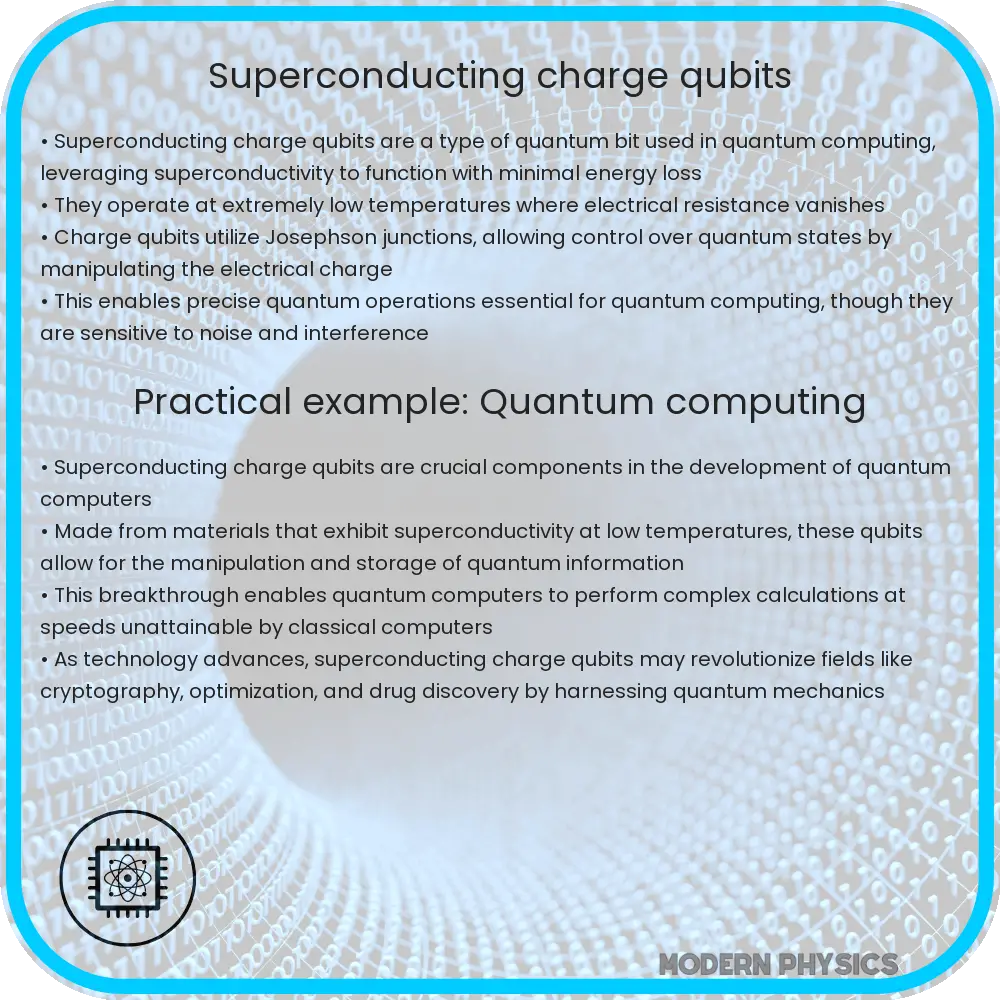 Superconducting Charge Qubits Quantum Computing And Efficiency