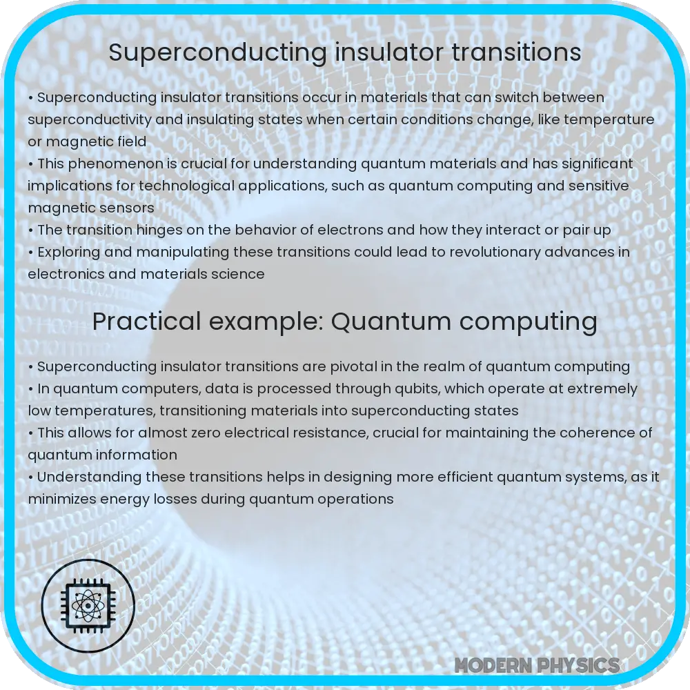 Superconducting Insulator Transitions Theory Uses And Advances