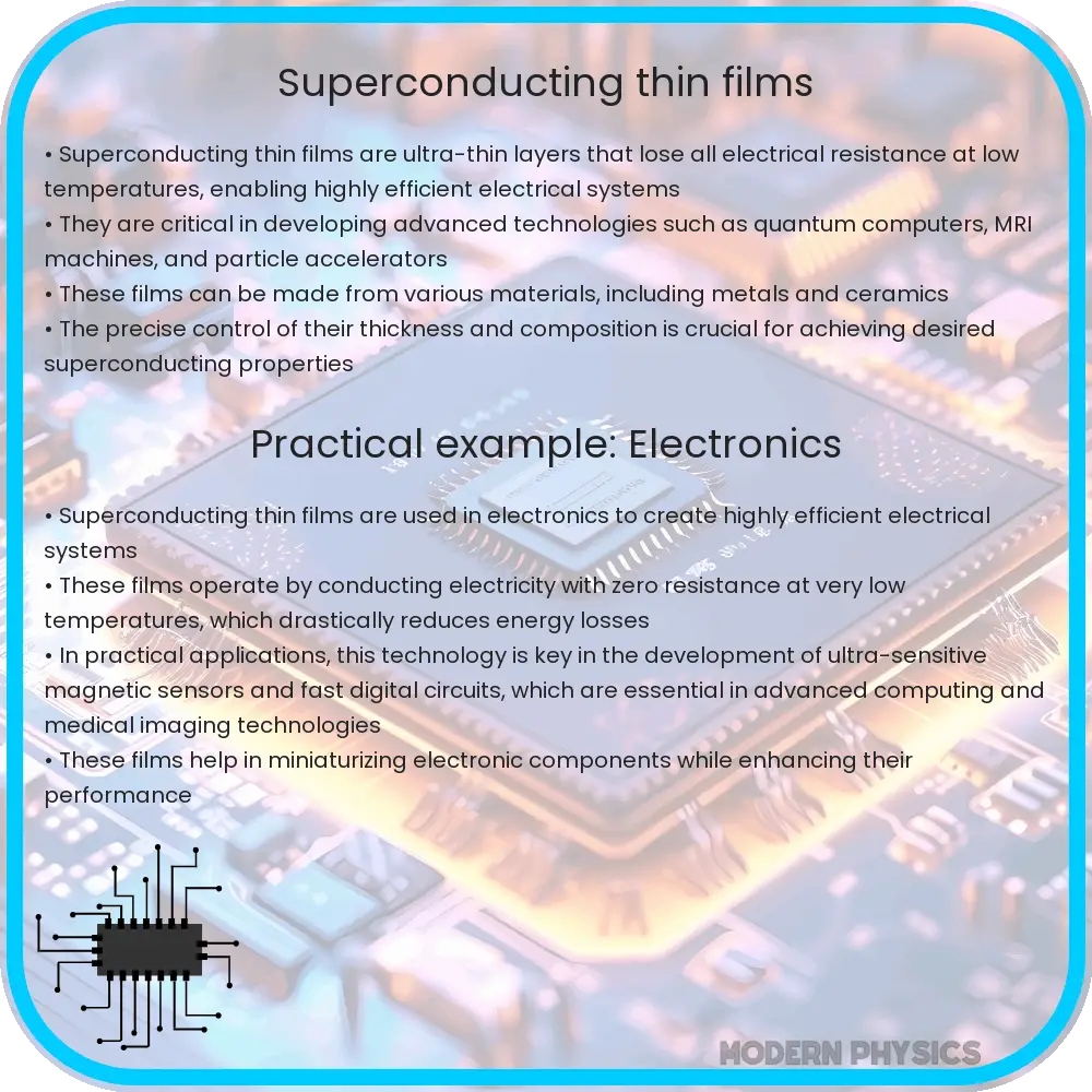 Superconducting Thin Films Efficiency Application And Trends