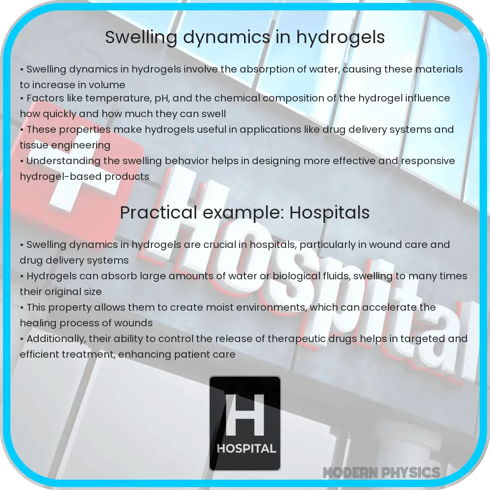 Swelling Dynamics in Hydrogels | Mechanisms, Kinetics & Applications