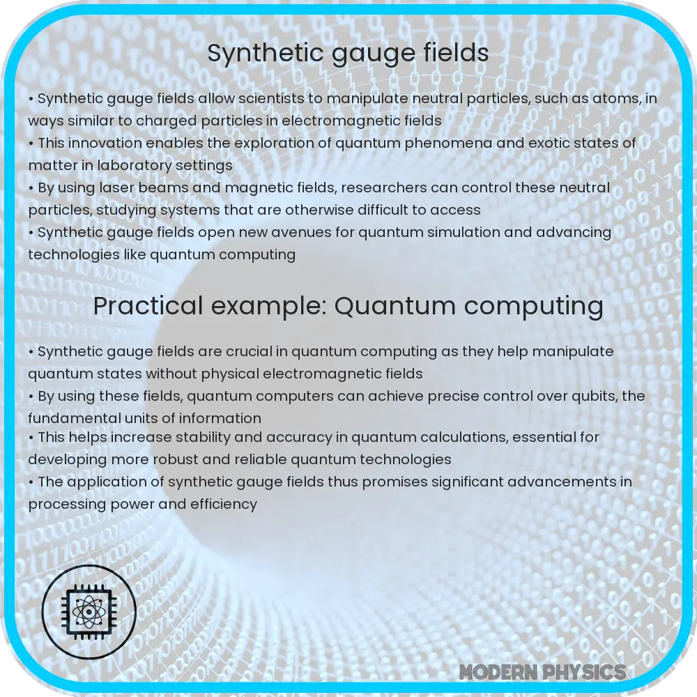 Synthetic Gauge Fields | Overview & Uses Synthetic Gauge Fields | Overview & Uses