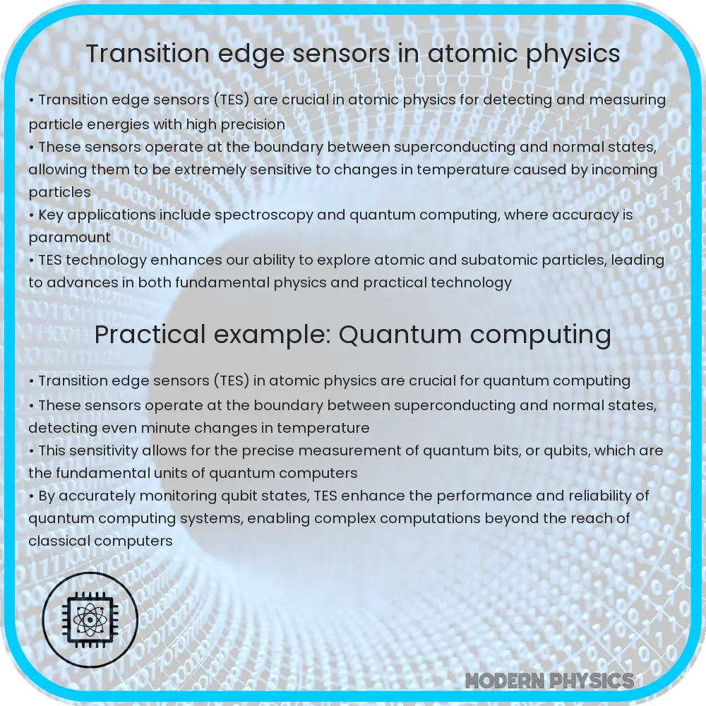 Transition Edge Sensors Basics And Uses In Physics