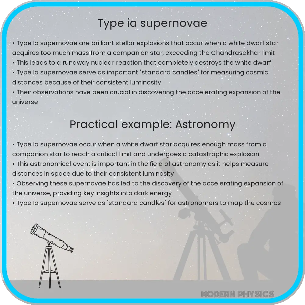Type Ia Supernovae | Origins, Spectra & Cosmology