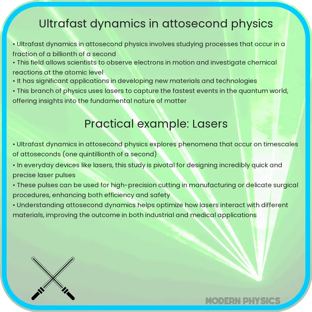 Ultrafast Dynamics Attosecond Physics Guide