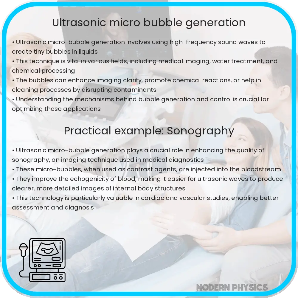 Ultrasonic Micro-Bubble Generation | Efficiency, Applications & Acoustics