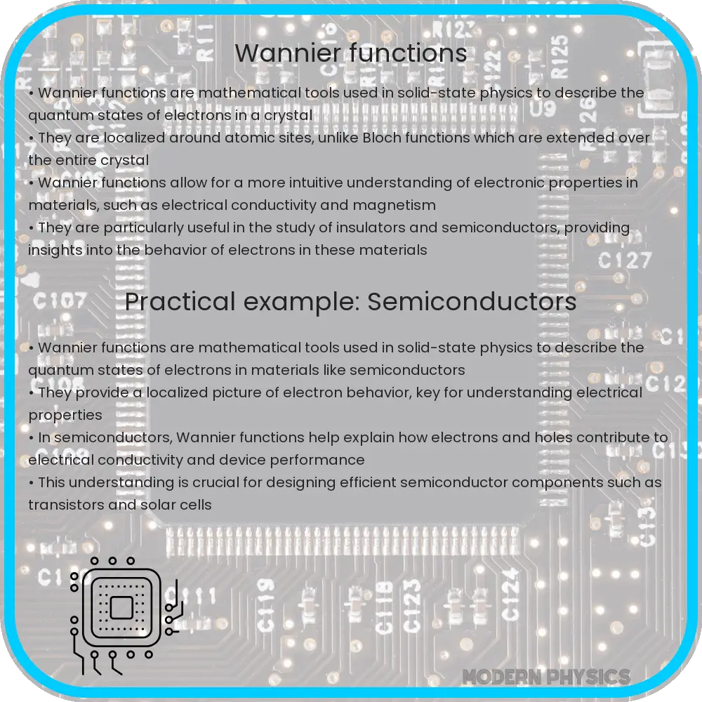 Wannier Functions Quantum Modeling Efficiency And Accuracy
