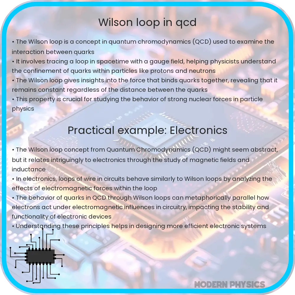 Wilson Loop in QCD | Theory, Applications & Calculations