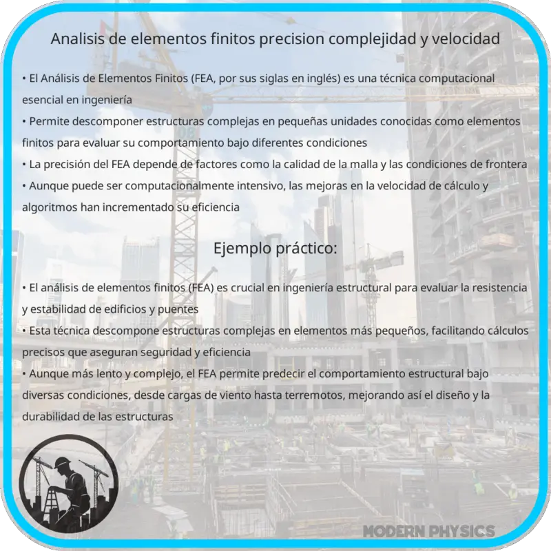 Análisis de Elementos Finitos | Precisión, Complejidad y Velocidad