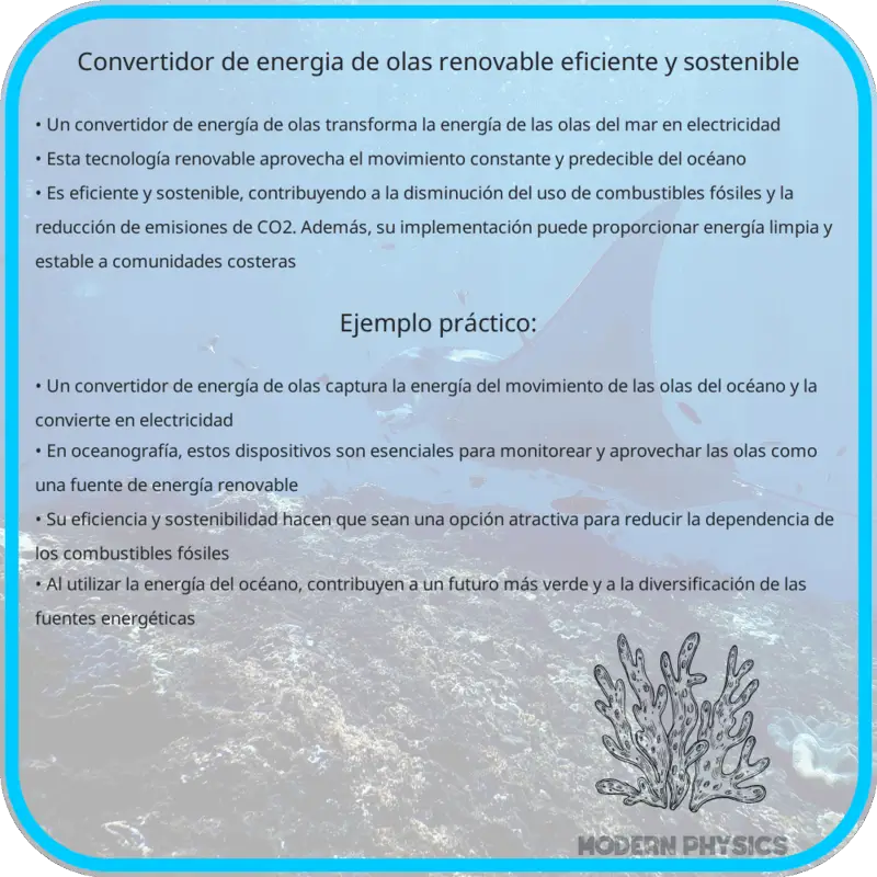 Convertidor de Energía de Olas | Renovable, Eficiente y Sostenible