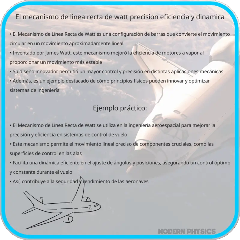 El Mecanismo de Línea Recta de Watt | Precisión, Eficiencia y Dinámica