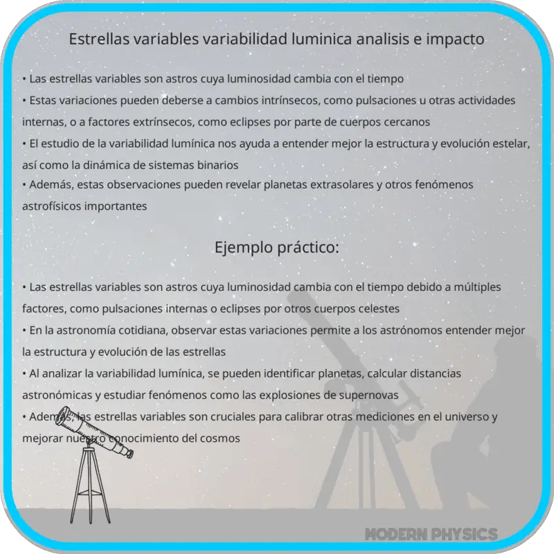 Estrellas Variables | Variabilidad Lumínica, Análisis e Impacto